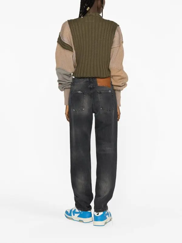 Palm Angels Distressed Straight-leg Jeans