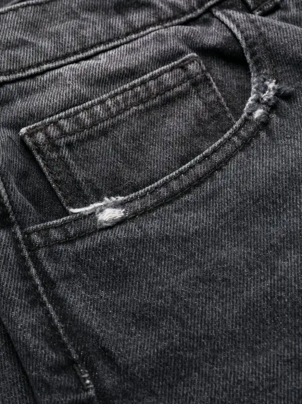 Palm Angels Distressed Straight-leg Jeans