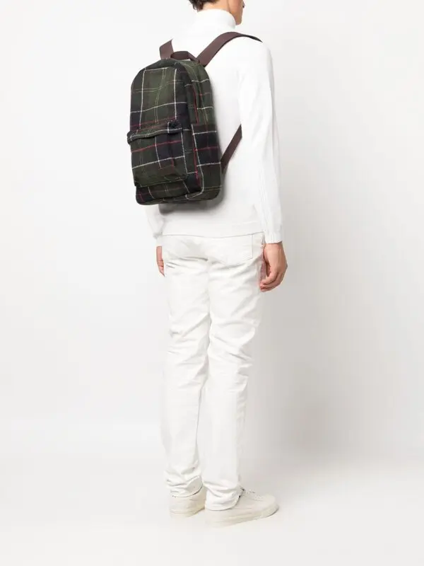 Barbour Tartan-check Felted Backpack