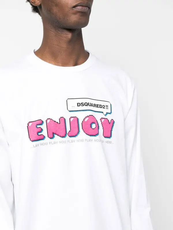 Dsquared2 Enjoy-print Long-sleeve T-shirt