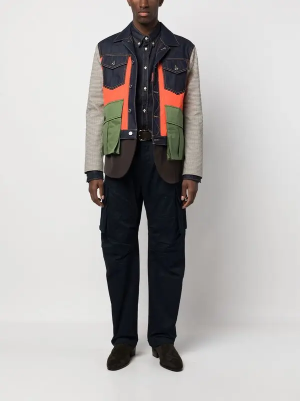 Dsquared2 Logo Plaque Denim Shirt