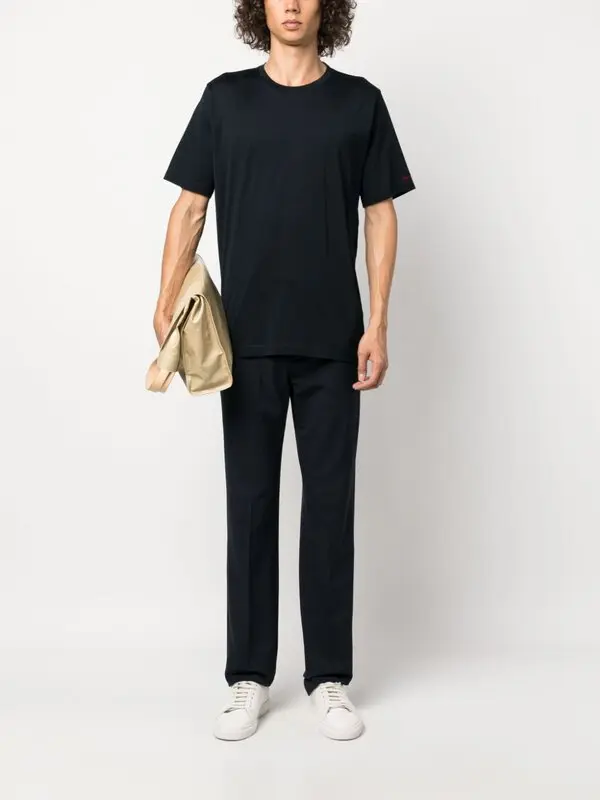 Kiton Crew-neck Cotton T-shirt - Blue