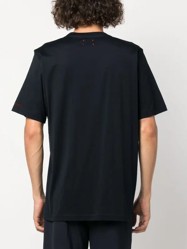 Kiton Crew-neck Cotton T-shirt - Blue