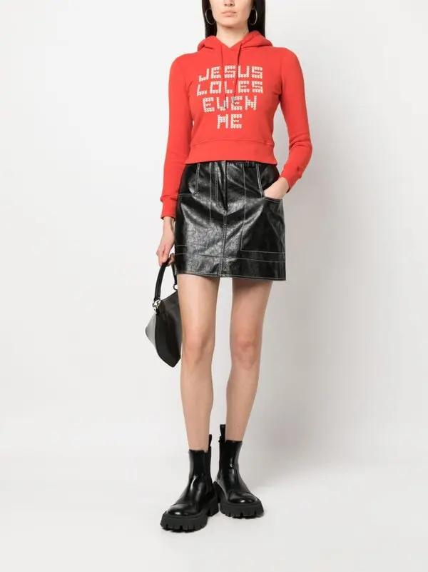 Dsquared2 Slogan-print Drawstring Hoodie