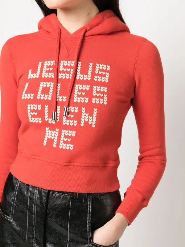 Dsquared2 Slogan-print Drawstring Hoodie