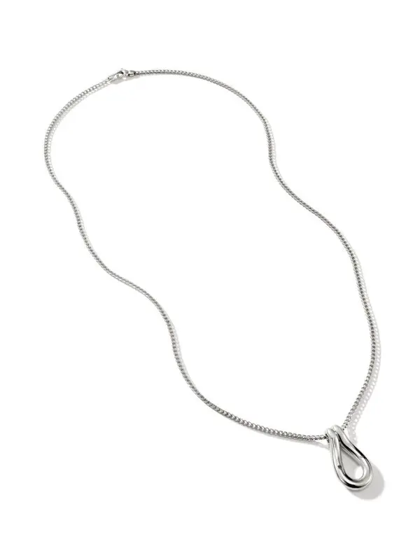 John Hardy Surf Pendant Chain Necklace - Silver