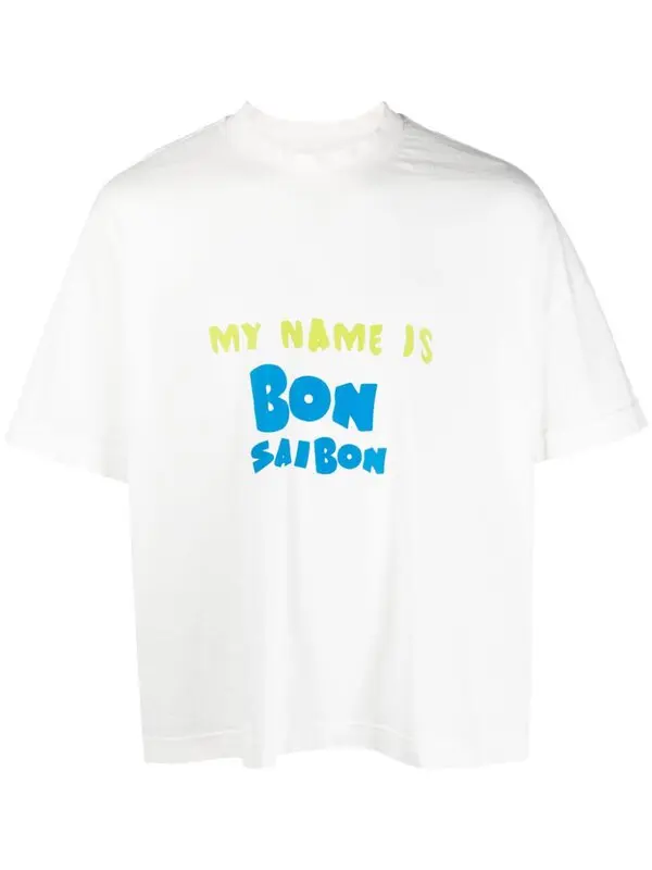 BONSAI Graphic-print Cotton T-shirt - White