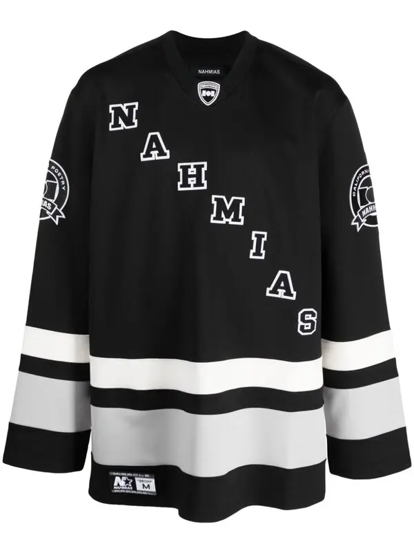NAHMIAS Logo Patches Hockey Jersey T-shirt