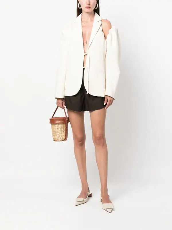 Jacquemus La Veste Galliga Asymmetric Blazer - Neutrals