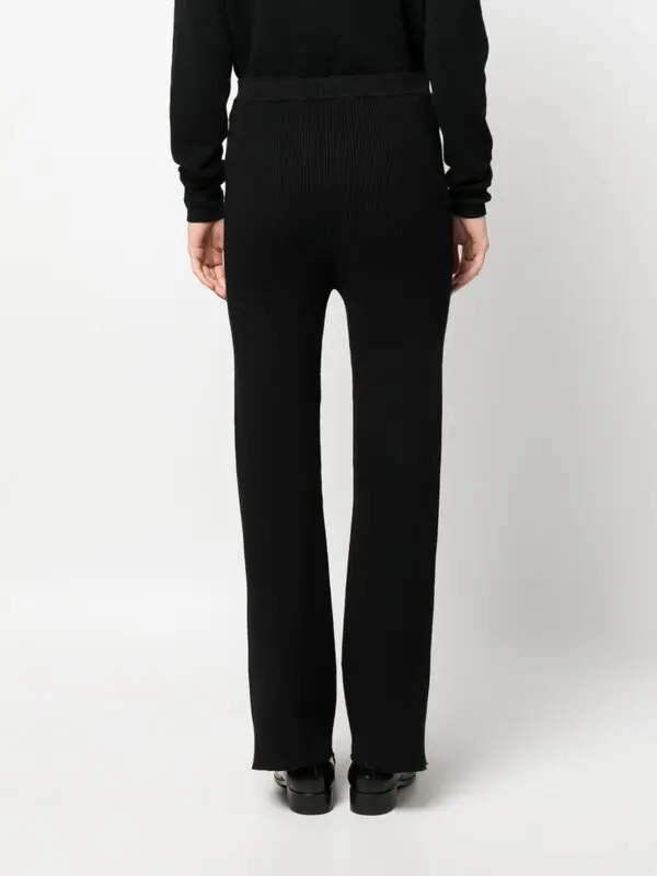 AERON Straight-leg Rib-knit Trousers