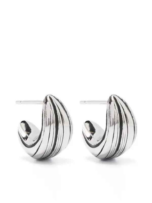 LEMAIRE Girasol Striped Earrings - Silver