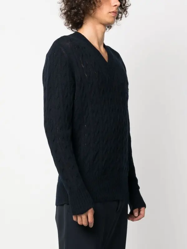 Etro Logo-embroidered Cashmere Jumper - Blue