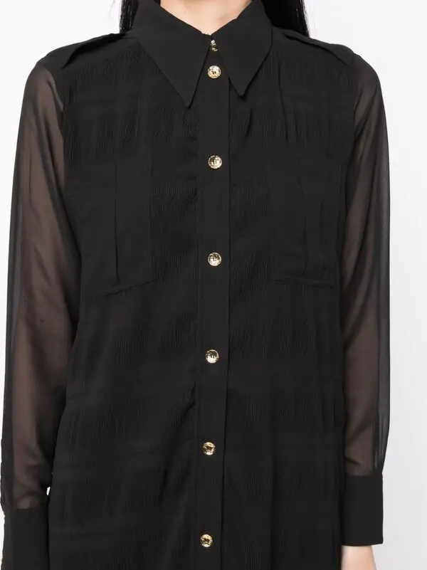 GANNI Georgette Mini Shirt Dress