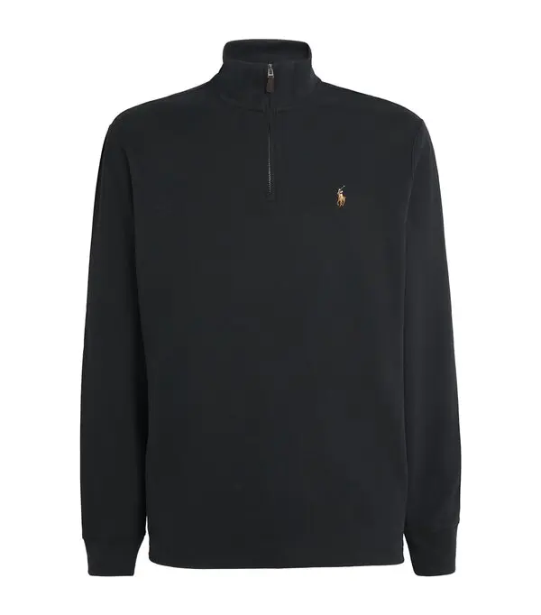 Polo Ralph Lauren Cotton Quarter-zip Sweater - Black