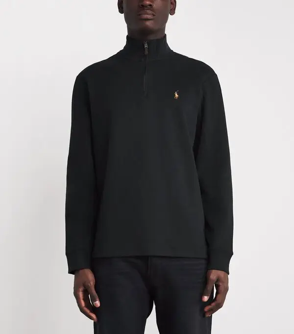 Polo Ralph Lauren Cotton Quarter-zip Sweater - Black