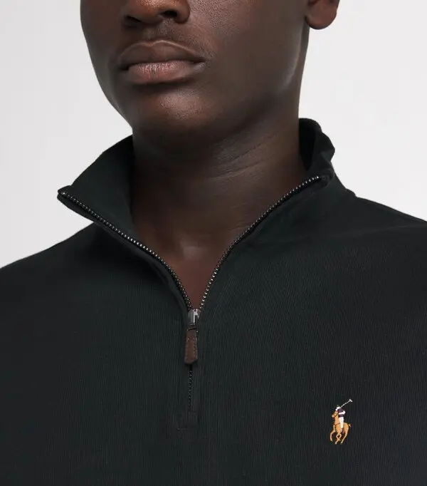 Polo Ralph Lauren Cotton Quarter-zip Sweater - Black