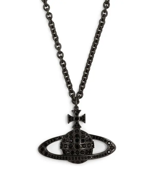 VIVIENNE WESTWOOD Embellished Bas Relief Pendant Necklace - Silver