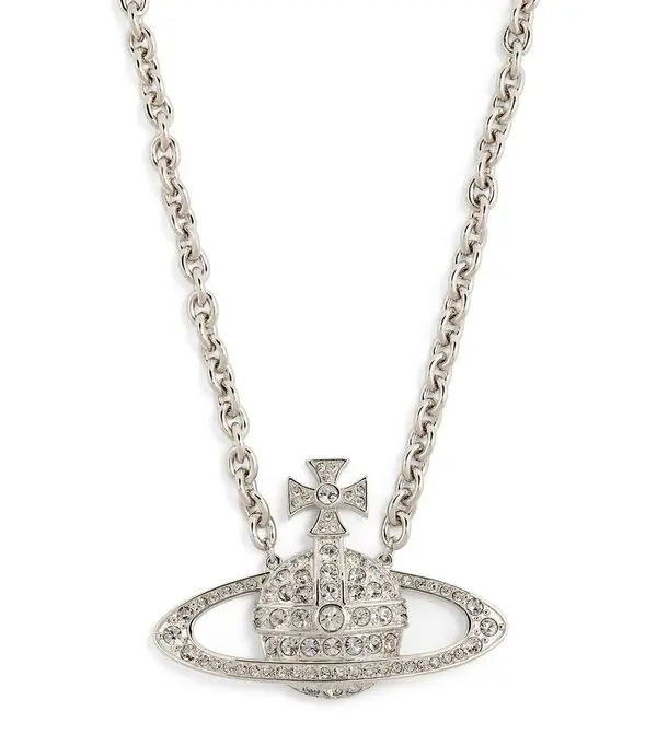 VIVIENNE WESTWOOD Embellished Bas Relief Necklace - Silver