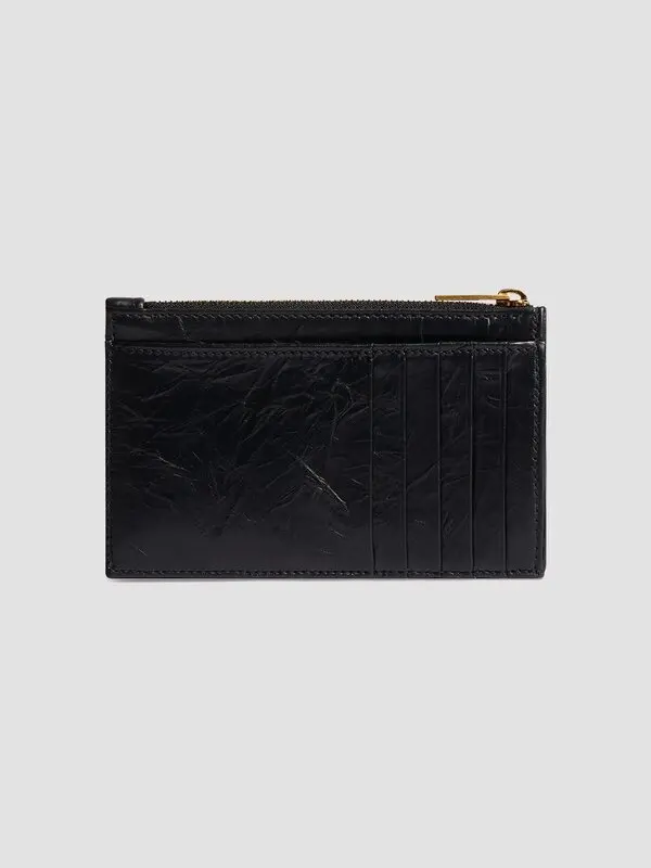 Balenciaga Crush Long Coin And Card Holder Quilted