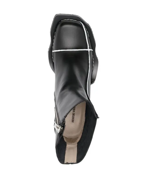 Henrik Vibskov Elle Driver 90mm Leather Boots - Black
