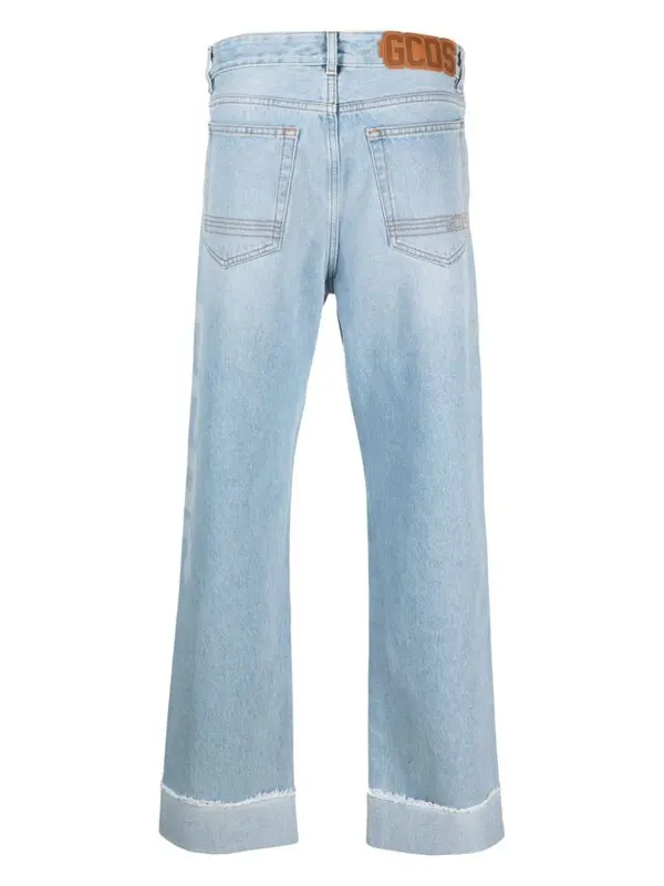 Gcds Logo-patch Straight-leg Jeans