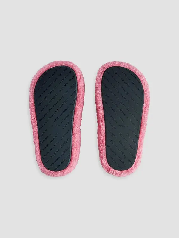 Balenciaga Fluffy Platform Sandals - Pink
