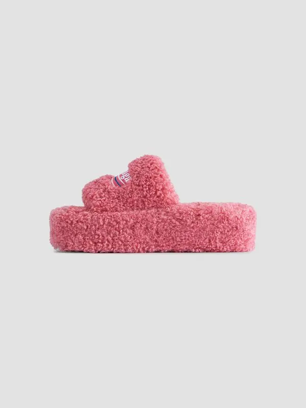 Balenciaga Fluffy Platform Sandals - Pink