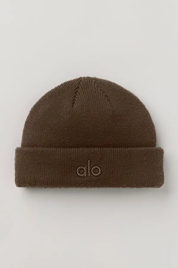 Alo Yoga Ribbed Beanie Hat - Espresso
