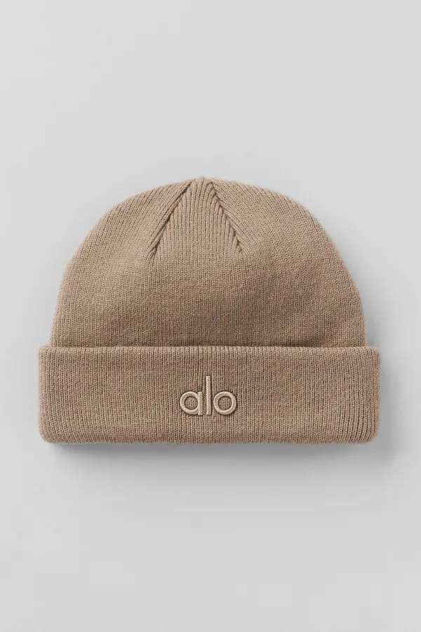 Alo Yoga Ribbed Beanie Hat - Gravel