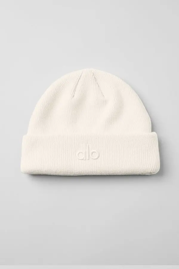 Alo Yoga Ribbed Beanie Hat - Ivory