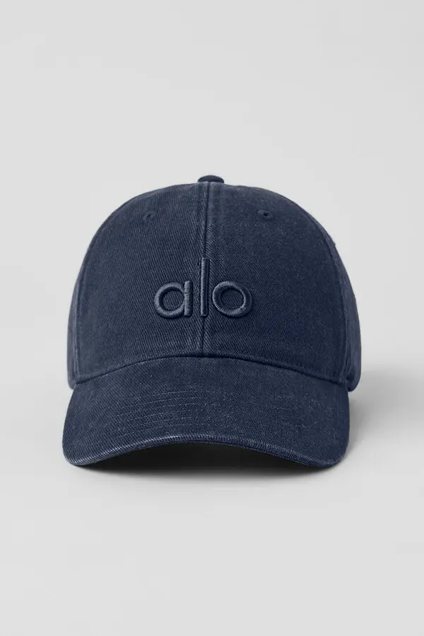Alo Yoga Washed Off-duty Cap - Vintage Navy