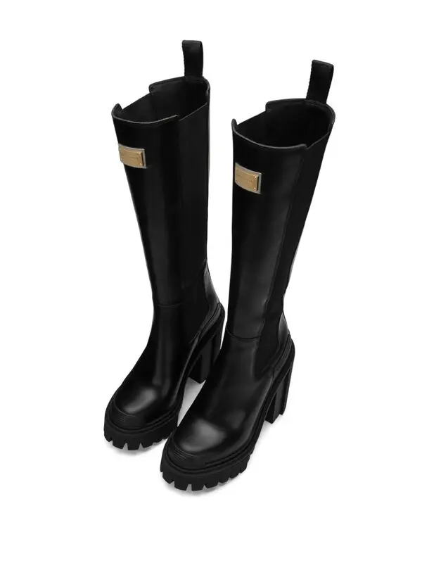 Dolce & Gabbana 90mm Logo-plaque Slip-on Boots