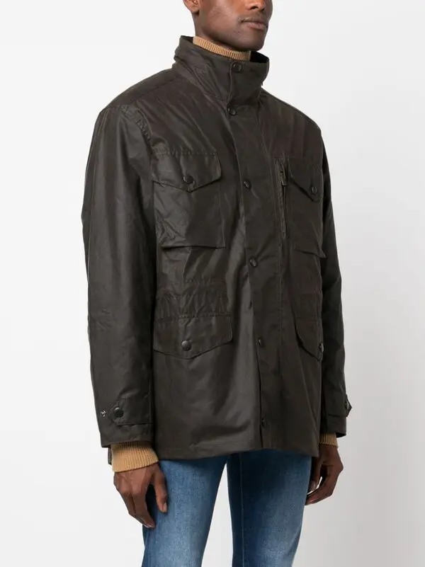 Barbour Sapper Wax-coated Coat - Green