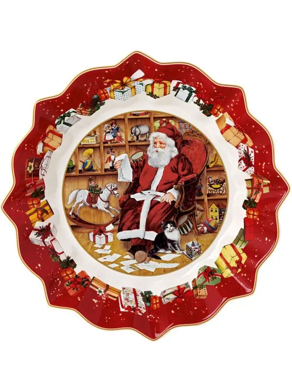 VILLEROY & BOCH Santa Claus-print Porcelain Plate - Multicolour