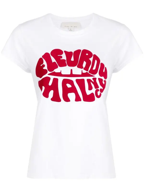 FLEUR DU MAL Fleur Lips Organic-cotton T-shirt