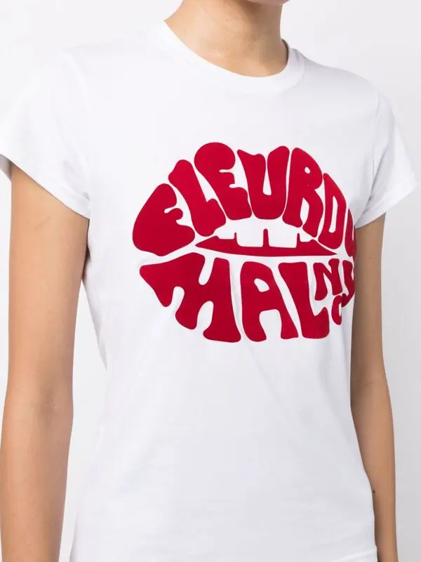 FLEUR DU MAL Fleur Lips Organic-cotton T-shirt