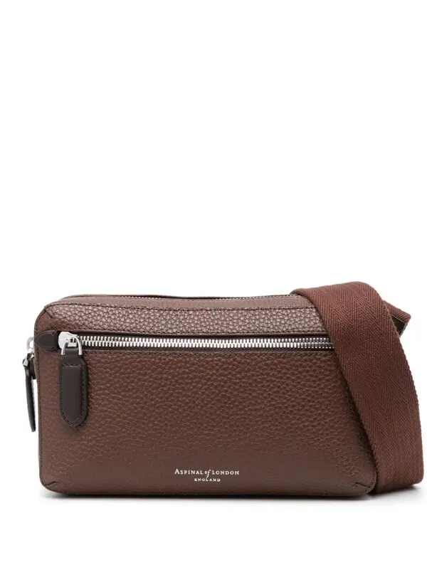 ASPINAL OF LONDON Reporter Compact Crossbody Bag - Brown
