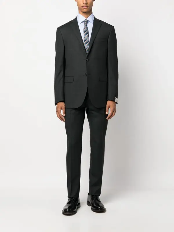 Corneliani Single-breasted Wool Suit - Grey