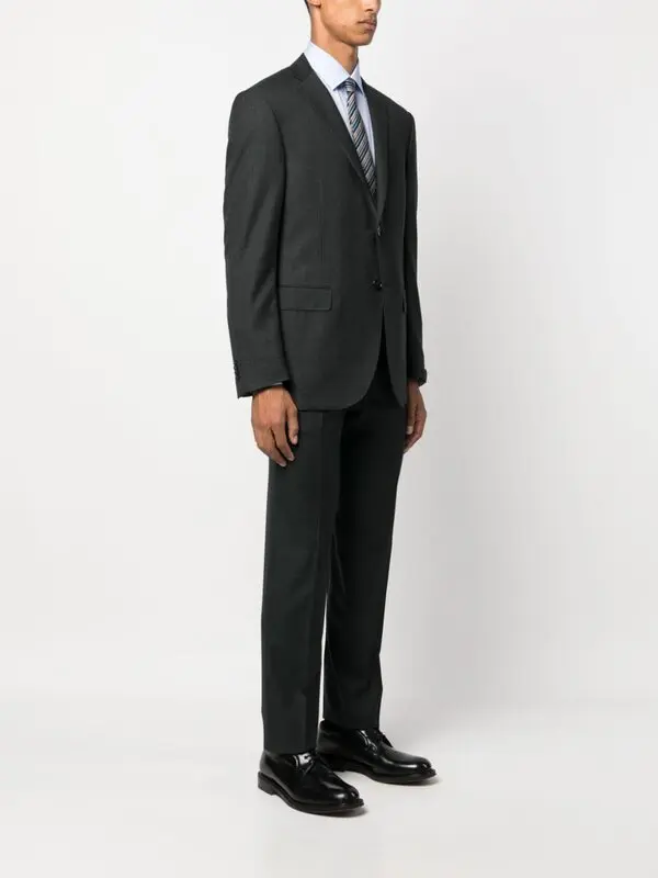 Corneliani Single-breasted Wool Suit - Grey