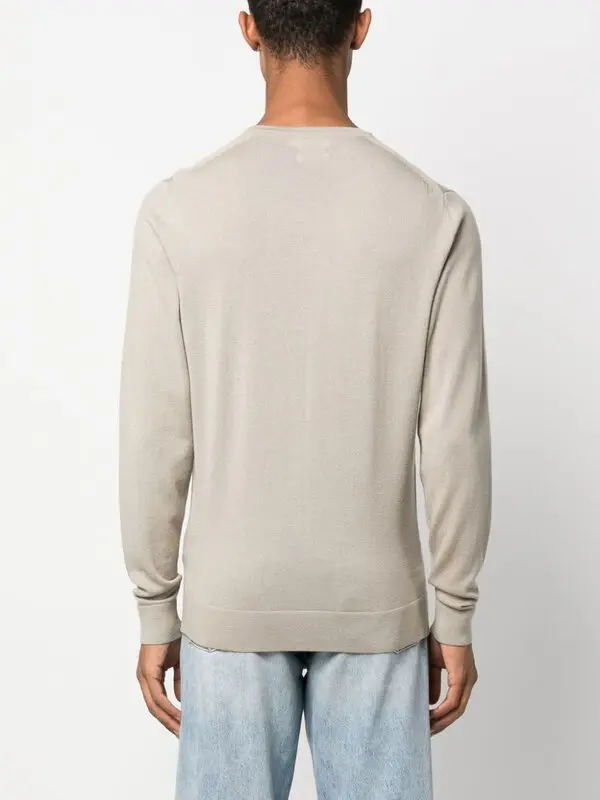 Calvin Klein Superior Wool Crewneck Jumper - Neutrals