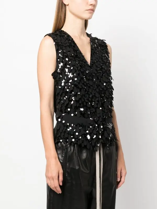 Brunello Cucinelli Sequinned V-neck Waistcoat
