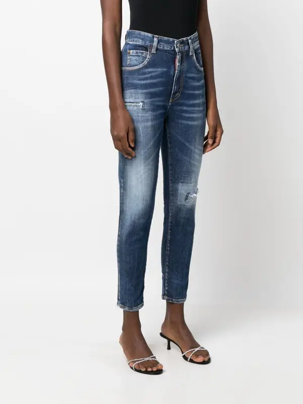 Dsquared2 Distressed Cropped Jeans