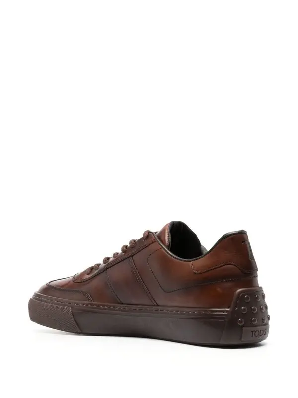 TOD'S Logo-debossed Leather Sneakers - Brown