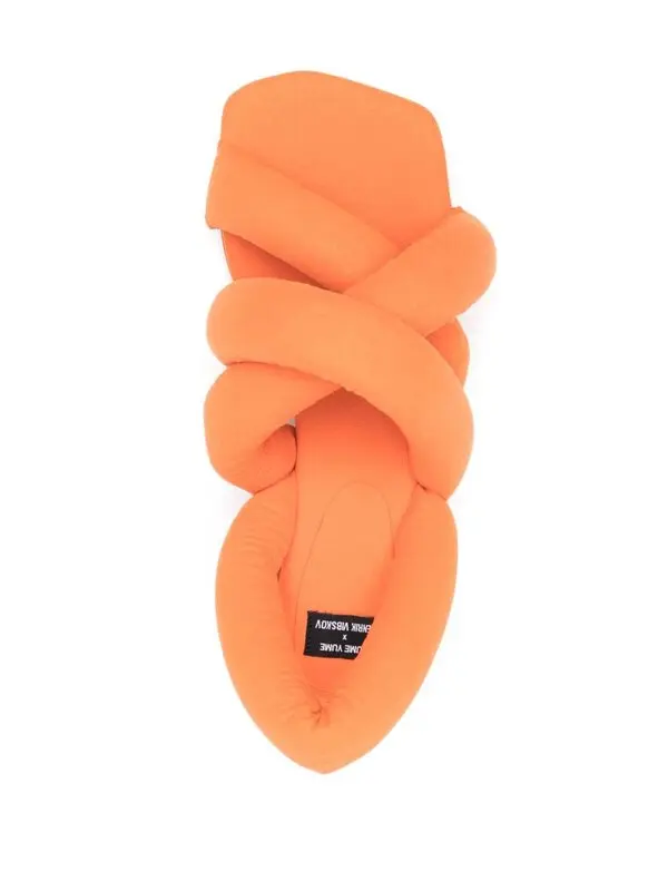 Henrik Vibskov Sausage 60mm Crossover-strap Sandals - Orange