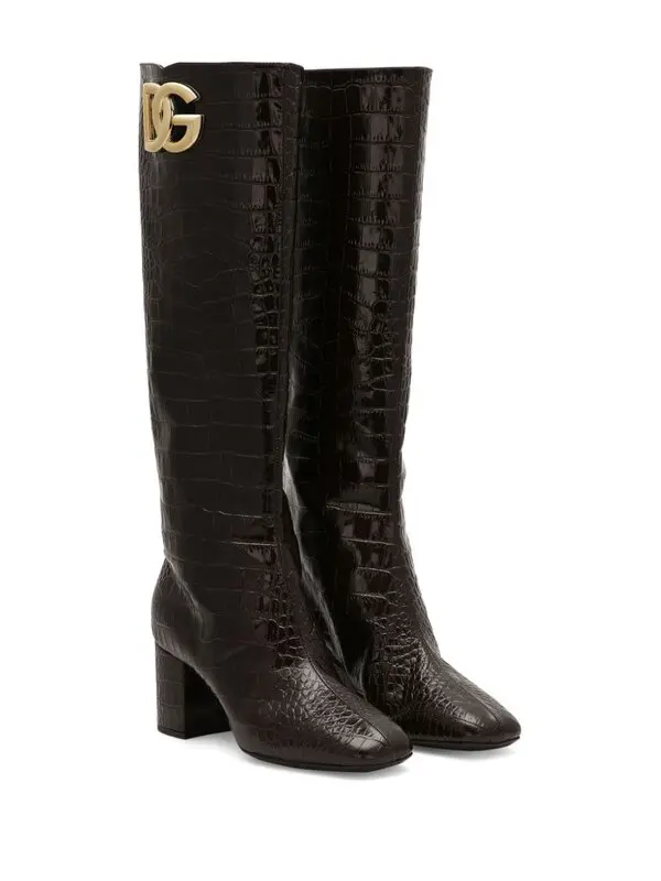 Dolce & Gabbana 60mm Logo-plaque Leather Boots