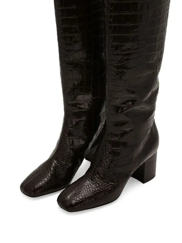 Dolce & Gabbana 60mm Logo-plaque Leather Boots