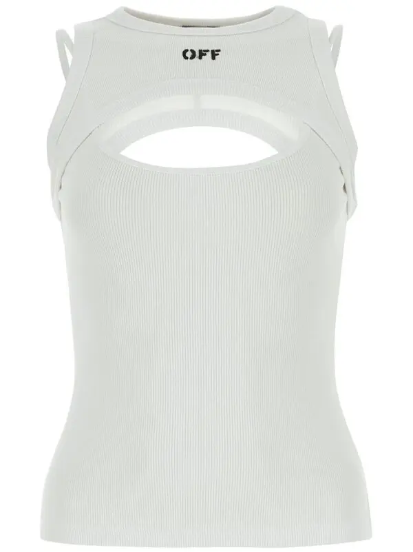 Off-White Logo-print Cut-out Tank Top