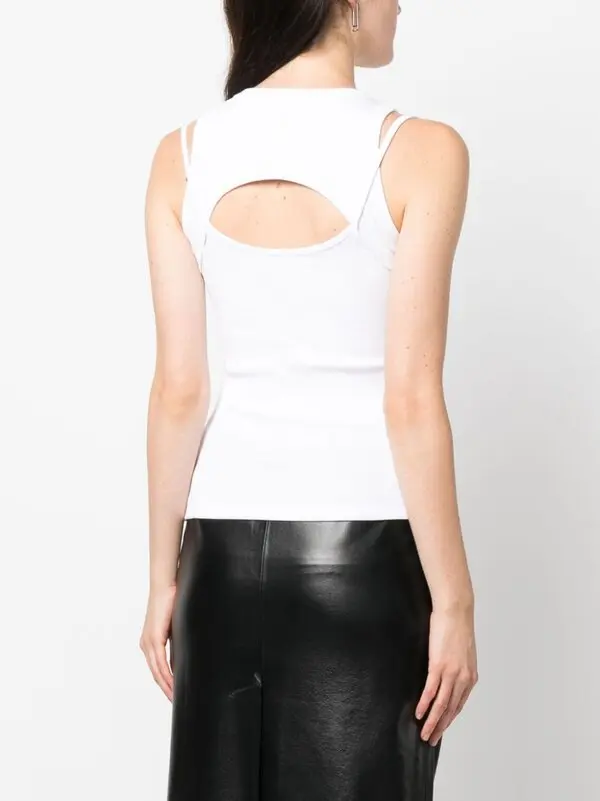 Off-White Logo-print Cut-out Tank Top