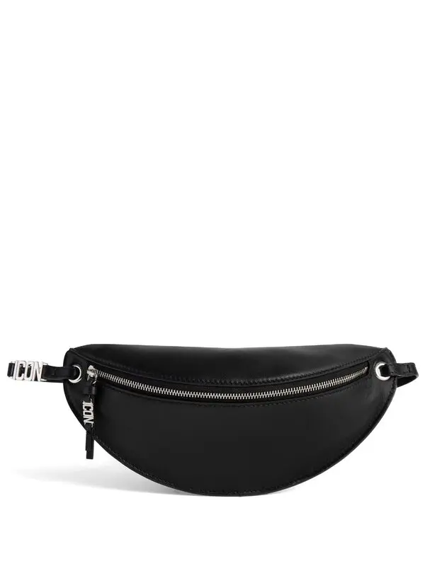 Dsquared2 Logo-plaque Leather Belt Bag - Black
