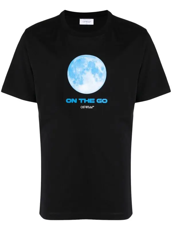 Off-White On The Go Moon Cotton T-shirt - Black